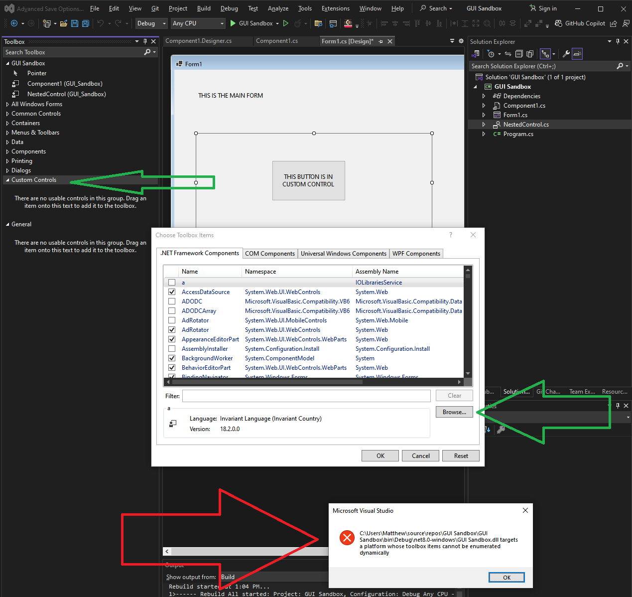 Creating a reusable form using C# custom "User Control" - Microsoft Q&A