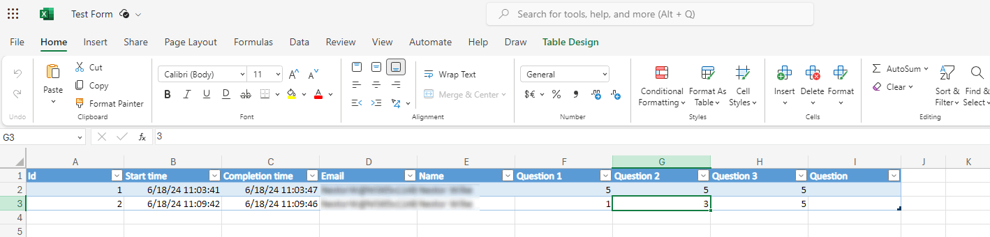 Using microsoft forms to give employee feedback and analyze trends ...