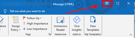 How do I minimize an Outlook email window in Outlook 365? - Microsoft Q&A