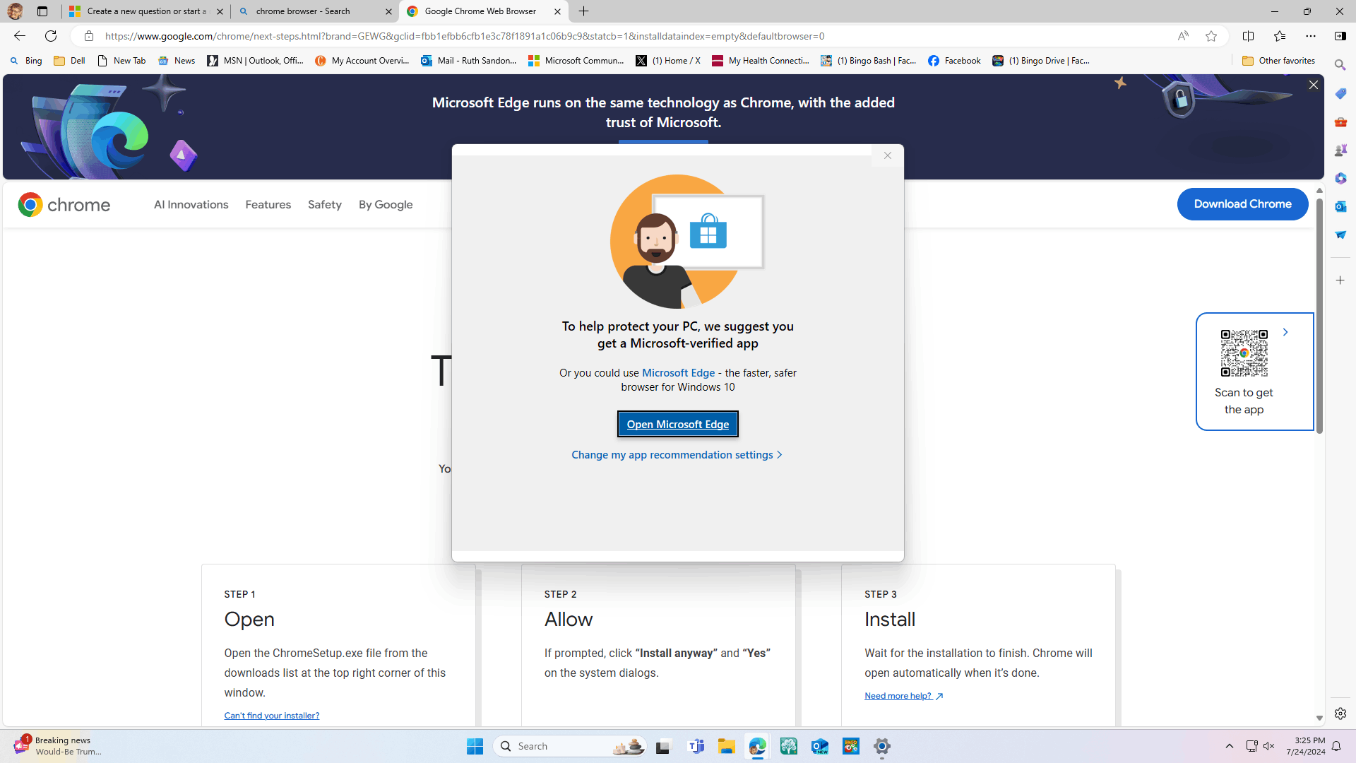Why is it I cannot download and install Chrome? - Microsoft Q&A