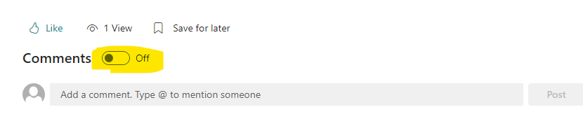 Disable "Comments, Likes and Views" in SharePoint modern - Microsoft Q&A