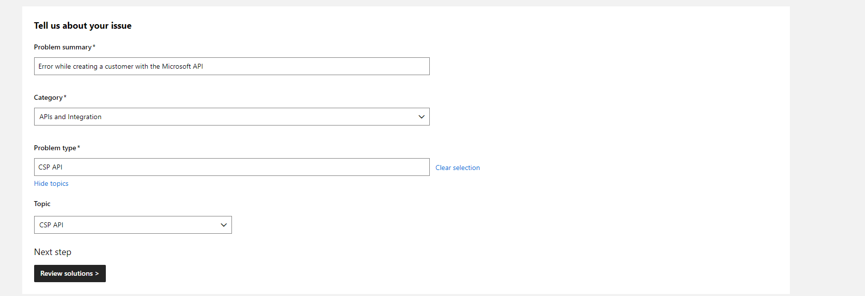 Error While Creating A Customer With The Microsoft Api Microsoft Qanda 7086