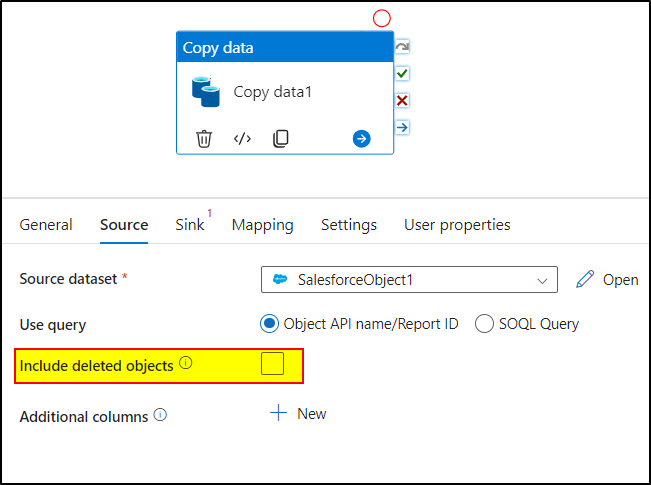 No Includedeletedobjects Property On Salesforce As Source In Copydata Activity Microsoft Qanda