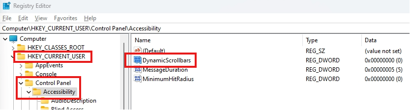 Scroll bars not showing although "always Show scrollbar" option selected in Windows 11 ...