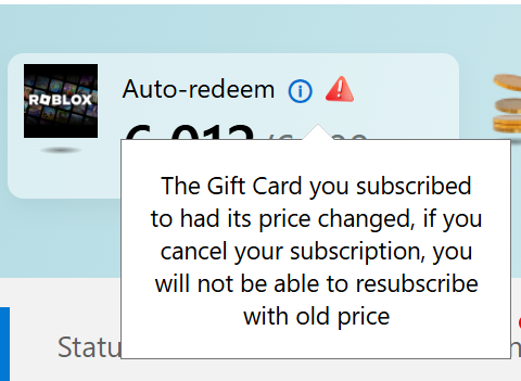 auto redeem not working/ auto redeem after price change - Microsoft Q&A