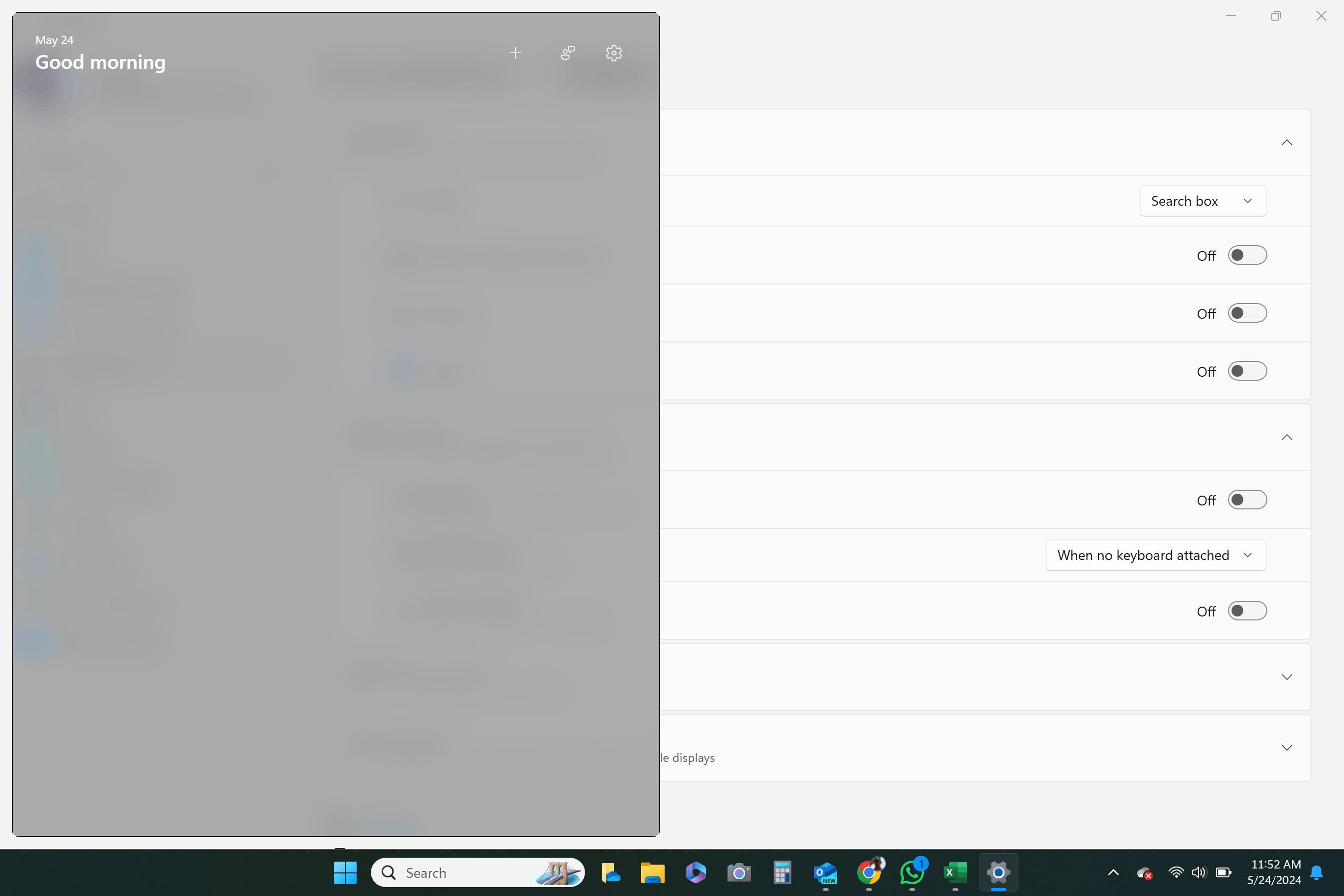 how do i disable the screen that pops up on the left? - Microsoft Q&A
