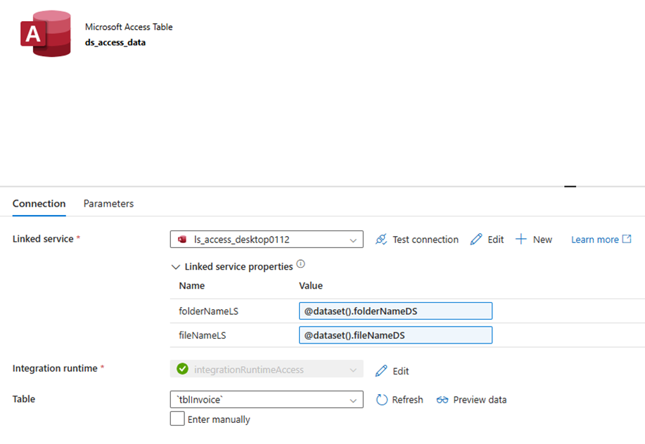 How to fix MS Access Linked Service Parameterization Issue in ADF ...