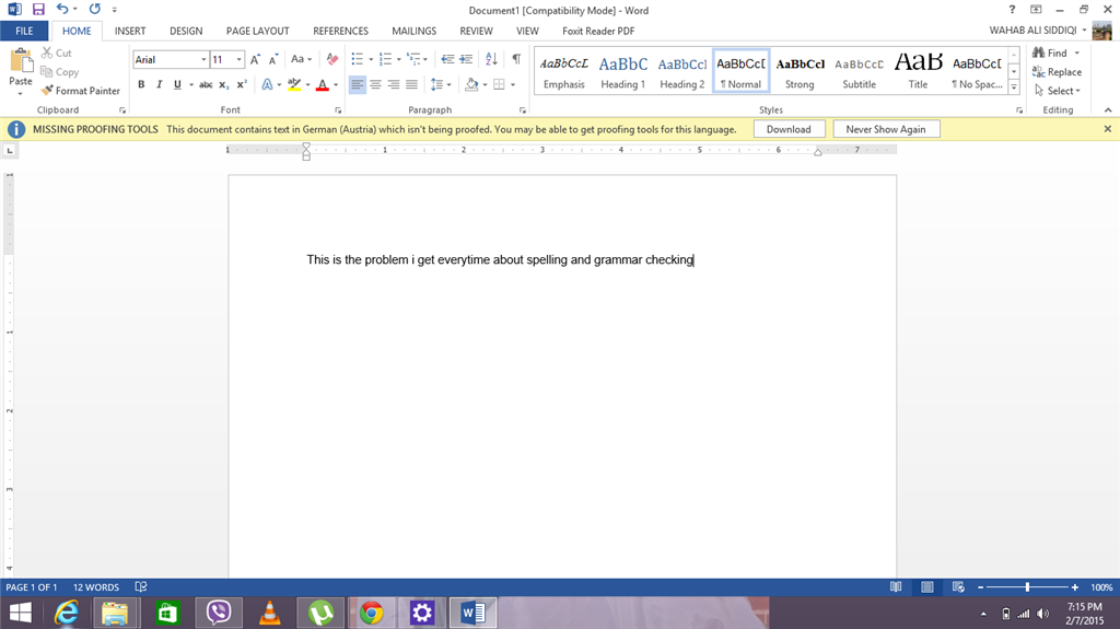 Ms Office Proof reading problem - Microsoft Q&A