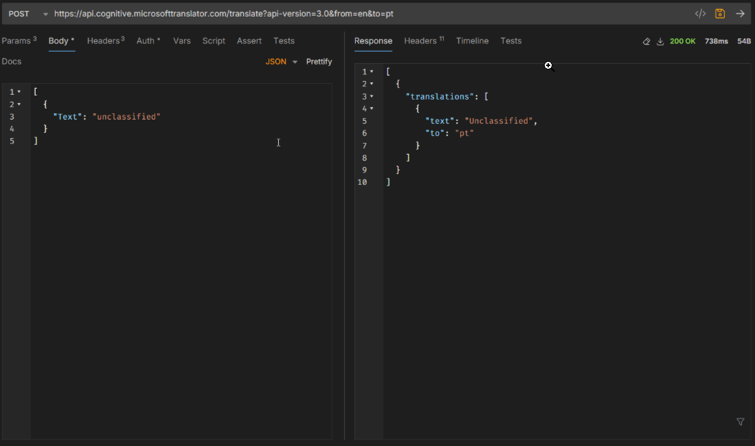 Translator Text API does not translate "unclassified" or "uncategorized ...