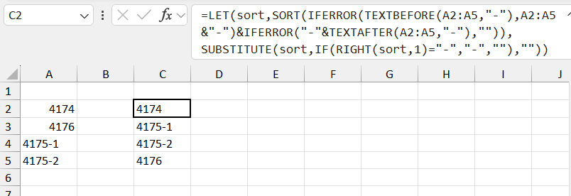sorting numbers that contain dashes - Microsoft Q&A