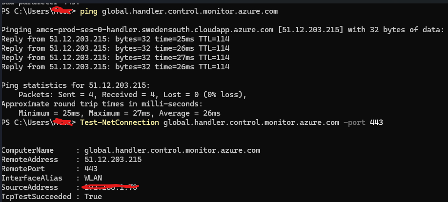 Curl not connecting to Azure Monitor - Microsoft Q&A