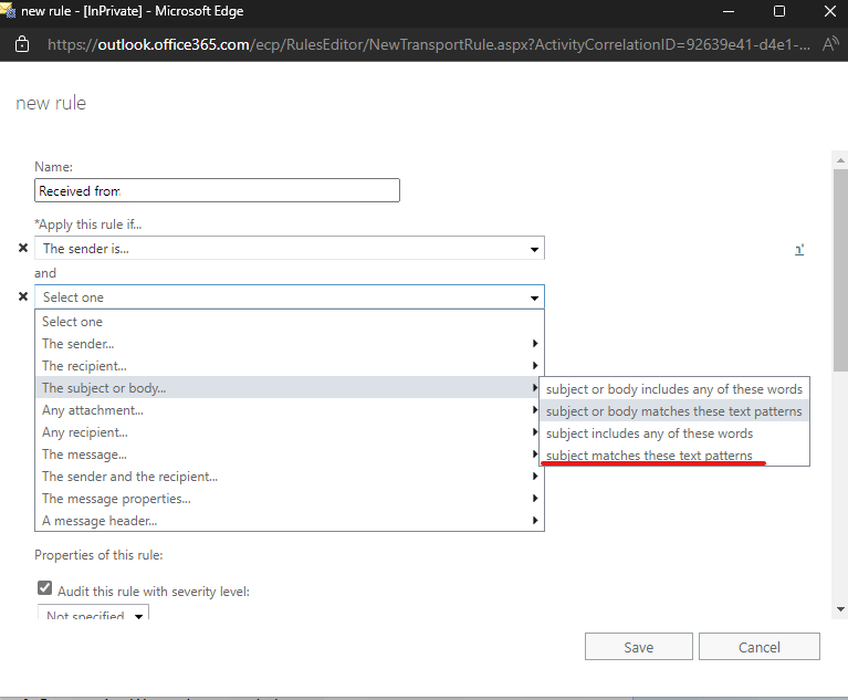 Outlook Rules with : colon do not work correctly - Microsoft Q&A