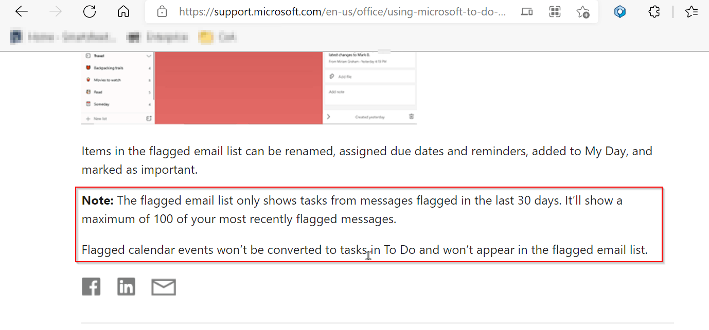 MS To Do App - Why are Flagged emails limited to 30 Days or 100 items ...
