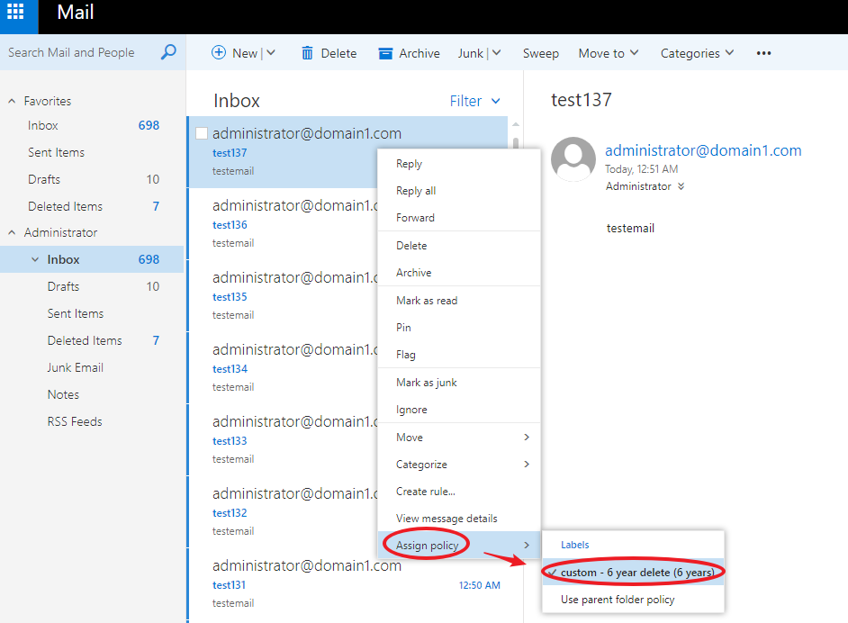 cleaning old items in mailbox - Microsoft Q&A
