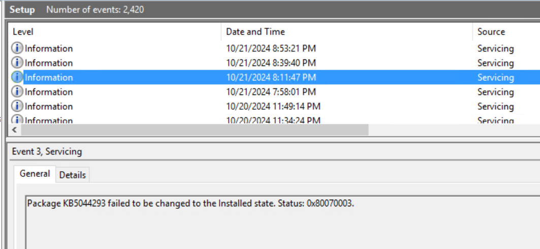 How to fix the windows server 2016 patching failed after restart multiple times still have the ...