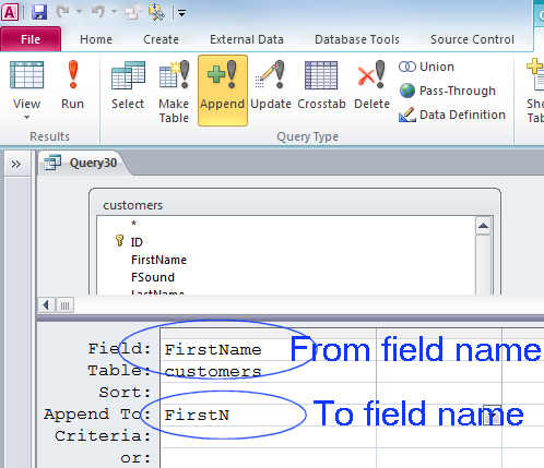 map field names in table-A to field names in table-B - Microsoft Q&A