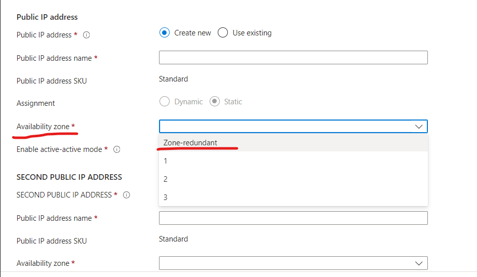 choosing zone redundant while creating VPN gateway is good enough for ... choosing zone redundant while creating VPN gateway is good enough for ...