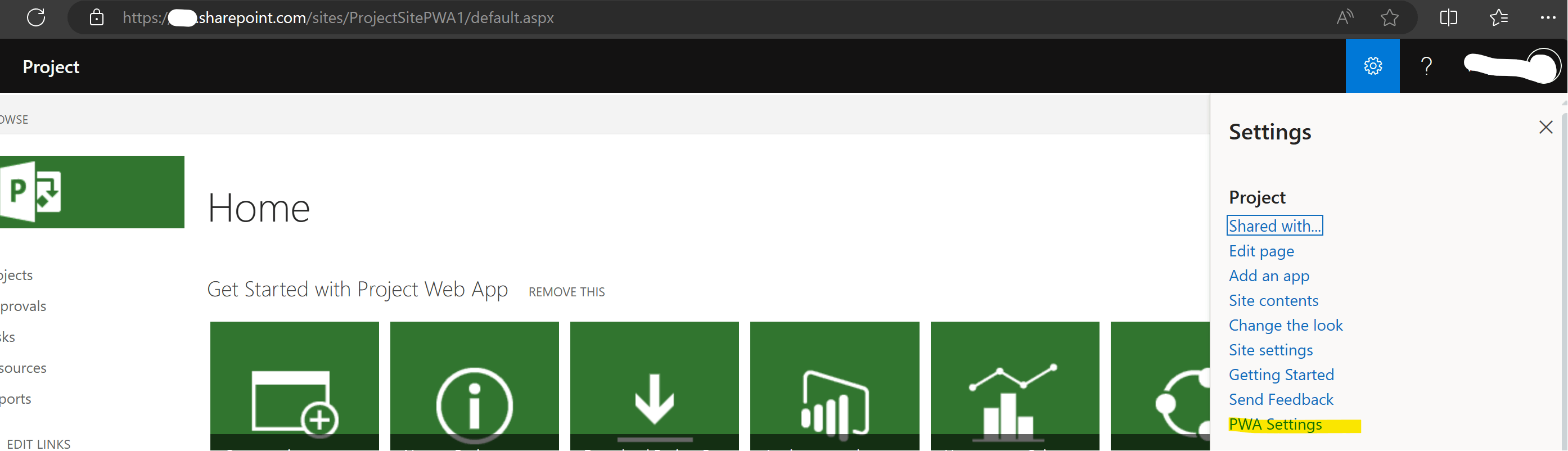 Where kan I find PWA Settings - Microsoft Q&A