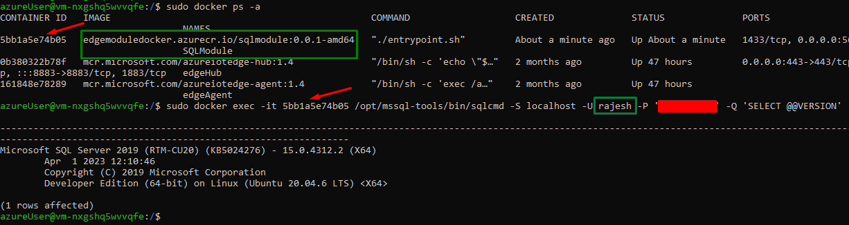 Issue in setting username through AzurePortal environment variable rather through Dockerfile ...