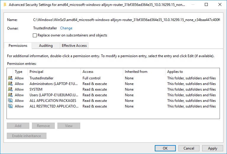 Windows 10 Home - Getting "TrustedInstaller" permission to edit and ...