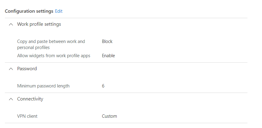 Mismatch in Password length for different Android versions when deployed in company portal ...