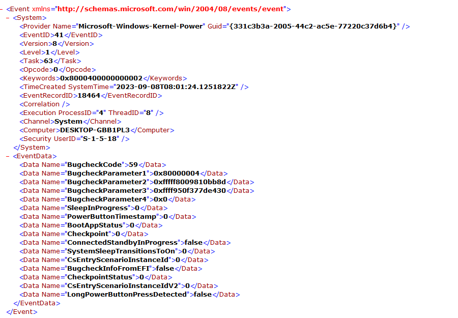 Kernel Power 41 (63) and WHEA logger 17 - Microsoft Q&A