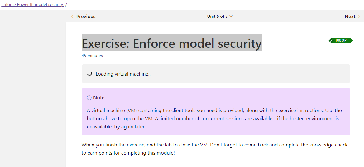 Power Bi Exercise: Enforce model security lab doesn't open - Microsoft Q&A