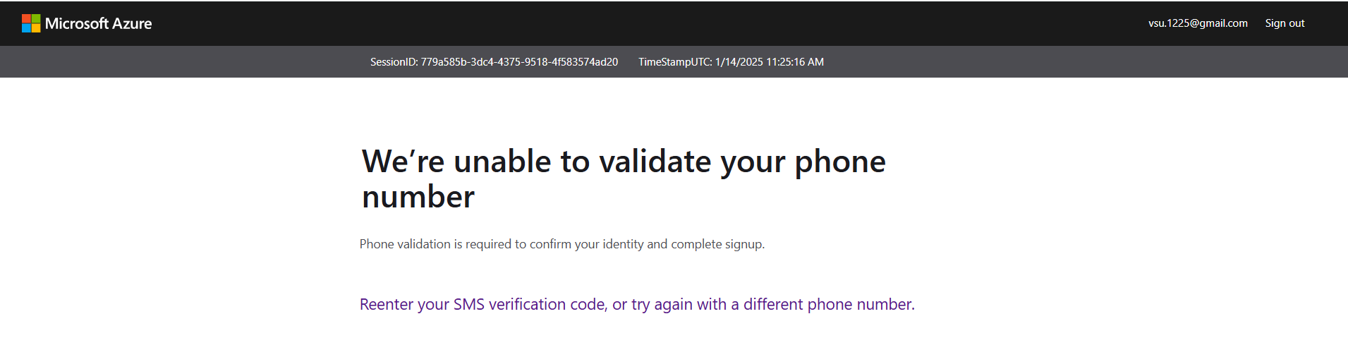We’re unable to validate your phone number - Microsoft Q&A