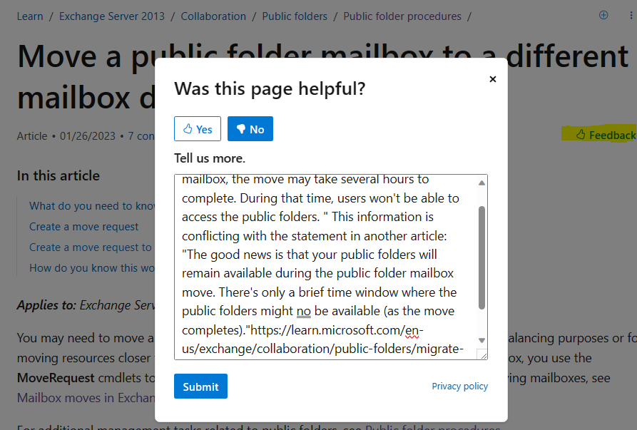 Migrate Public Folder from Exchange 2013 to 2019 - Microsoft Q&A