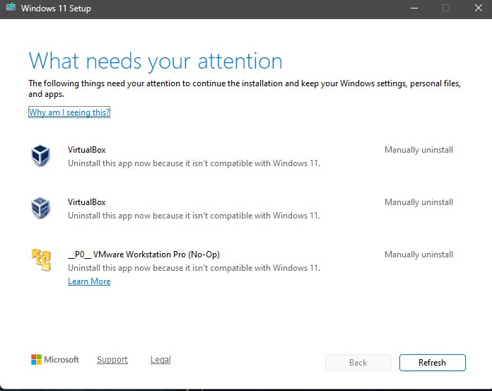 Software conflict durring update to 24H version - Microsoft Q&A