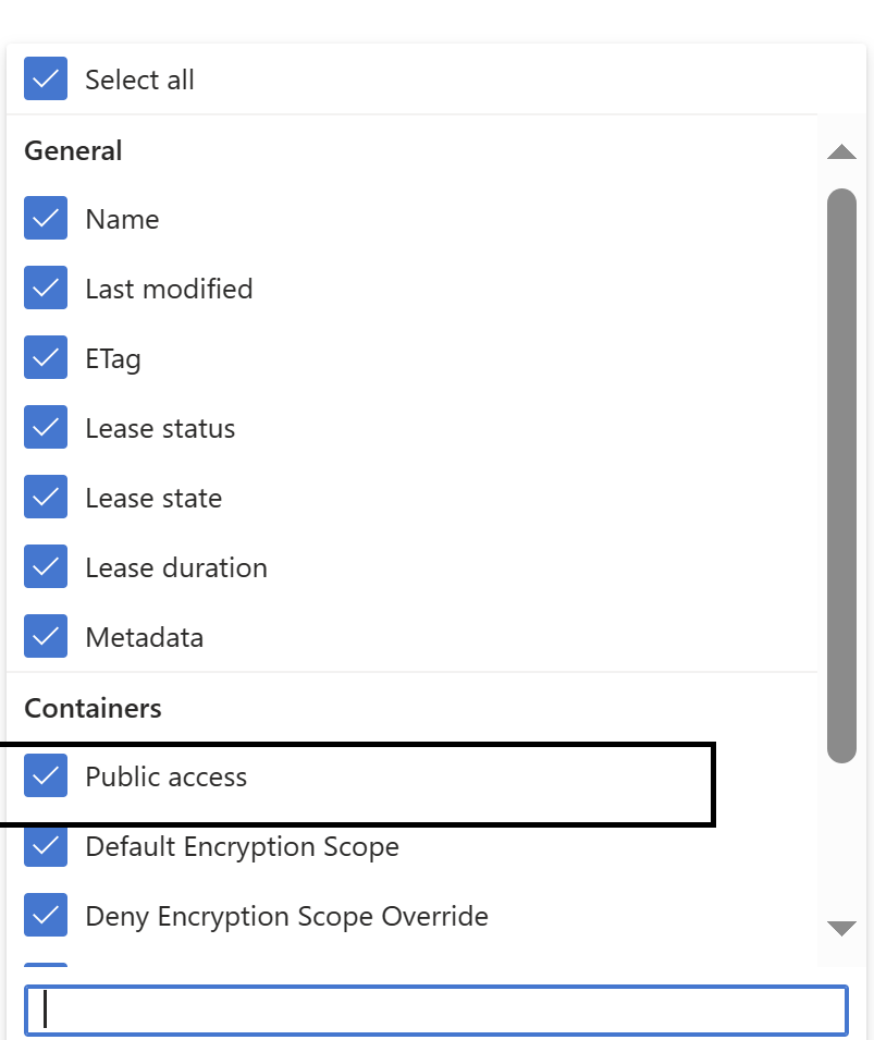 How to list all storage containers which are public in Azure in the ...