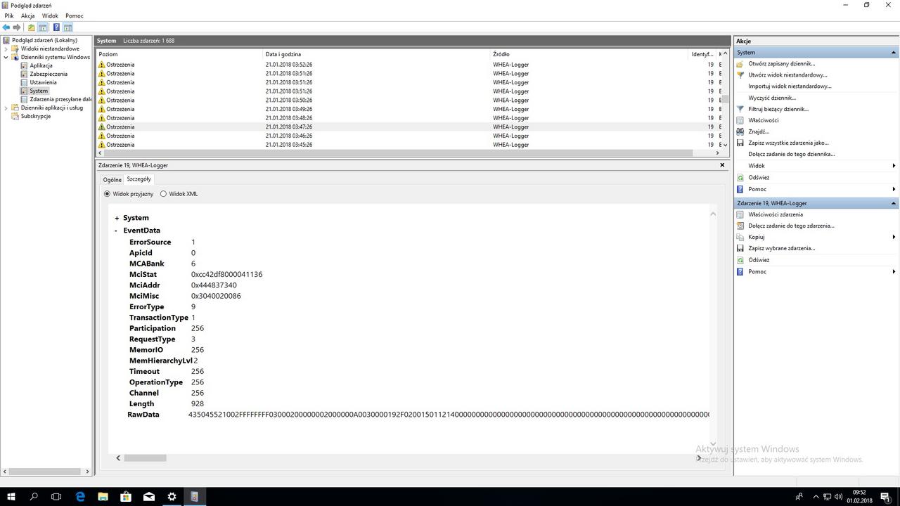 WHEA-Logger Event "A corrected hardware error has occurred" - Microsoft Q&A