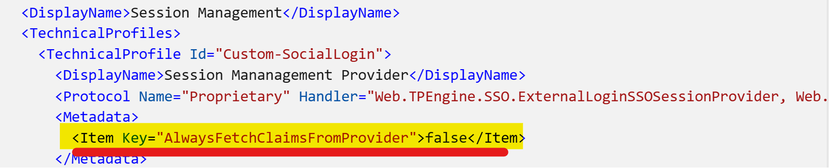 ADB2C custom policy sessionprovider does not skip subsequent logins ...