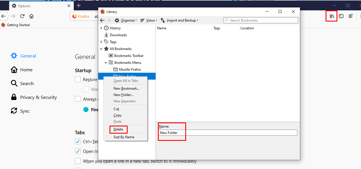"new folders" in firefox bookmarks - Microsoft Q&A