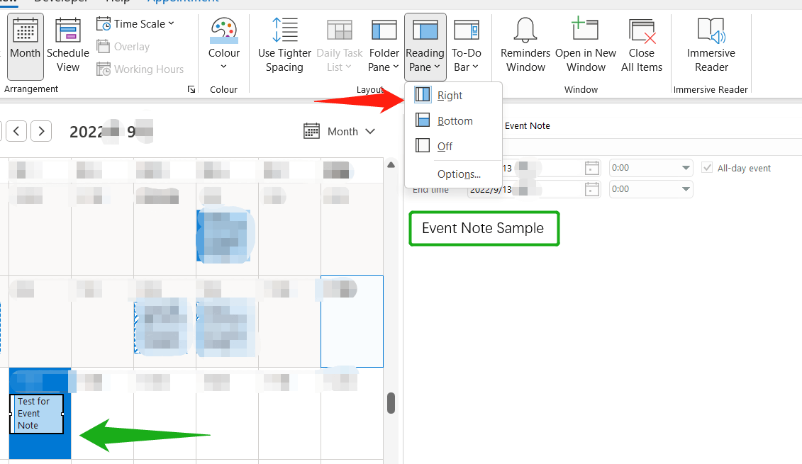 How to see event notes in calendar view? - Microsoft Q&A
