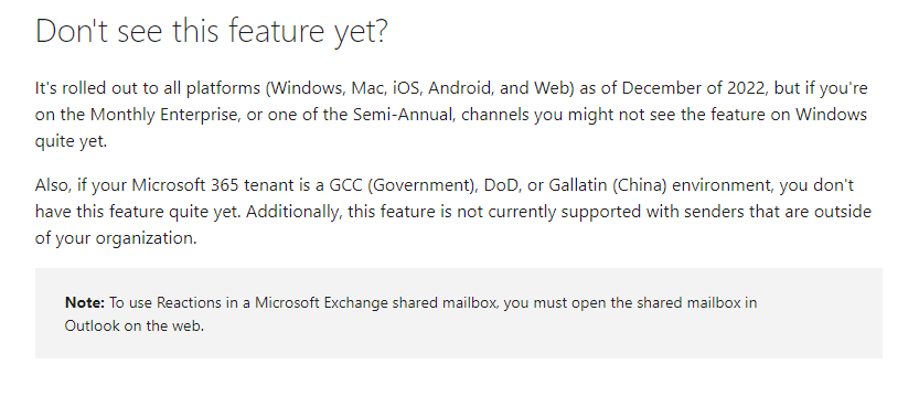 Reactions button now missing after last Outlook update. - Microsoft Q&A