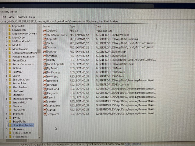 Documents folder disappeared from "users" but still shows as being located in that path ...