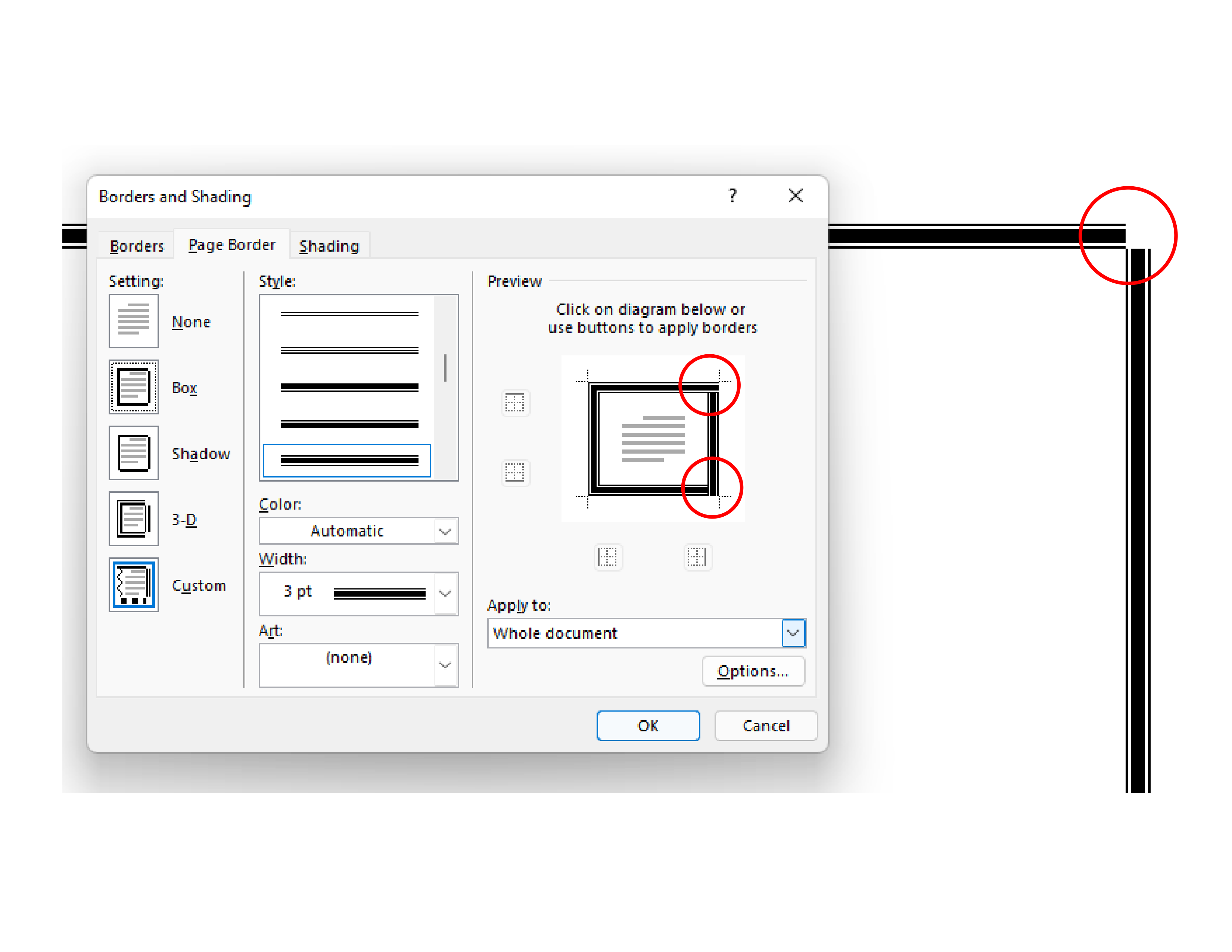 microsoft word strange page border problem!! (Word for Windows ...