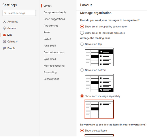 The text formats and appearance of incoming e-mails in my Outlook Mail ...