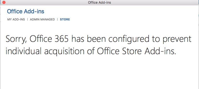 Office Add-ins prevented by 365 - Microsoft Q&A