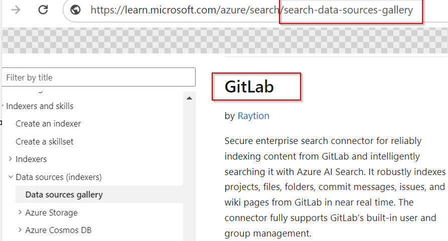 Is there any good way to make the data that AI Search searches the data under the gitlab ...