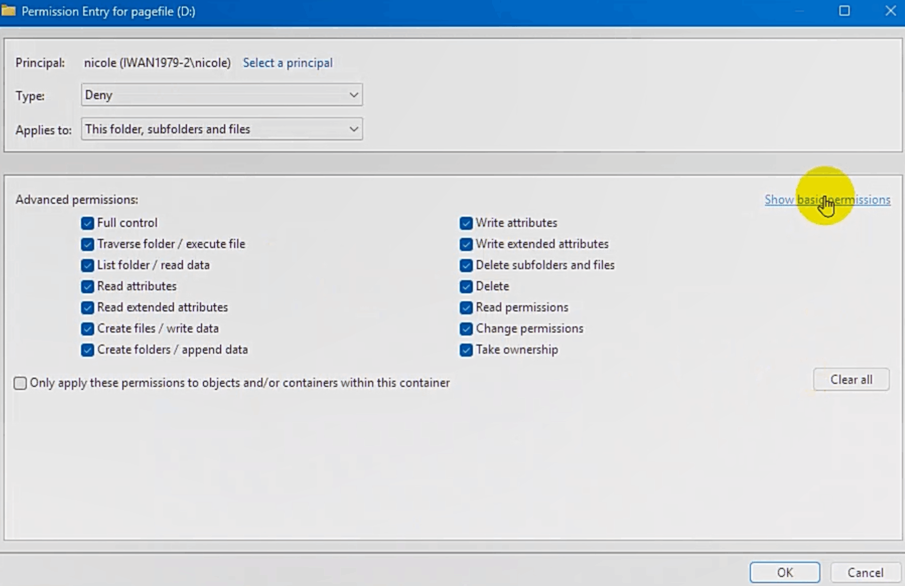 how to fully deny access of local drive to specific users via drive ...