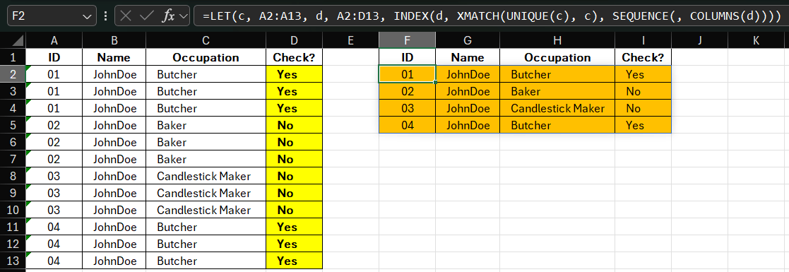 Finding non-matching values - Microsoft Q&A