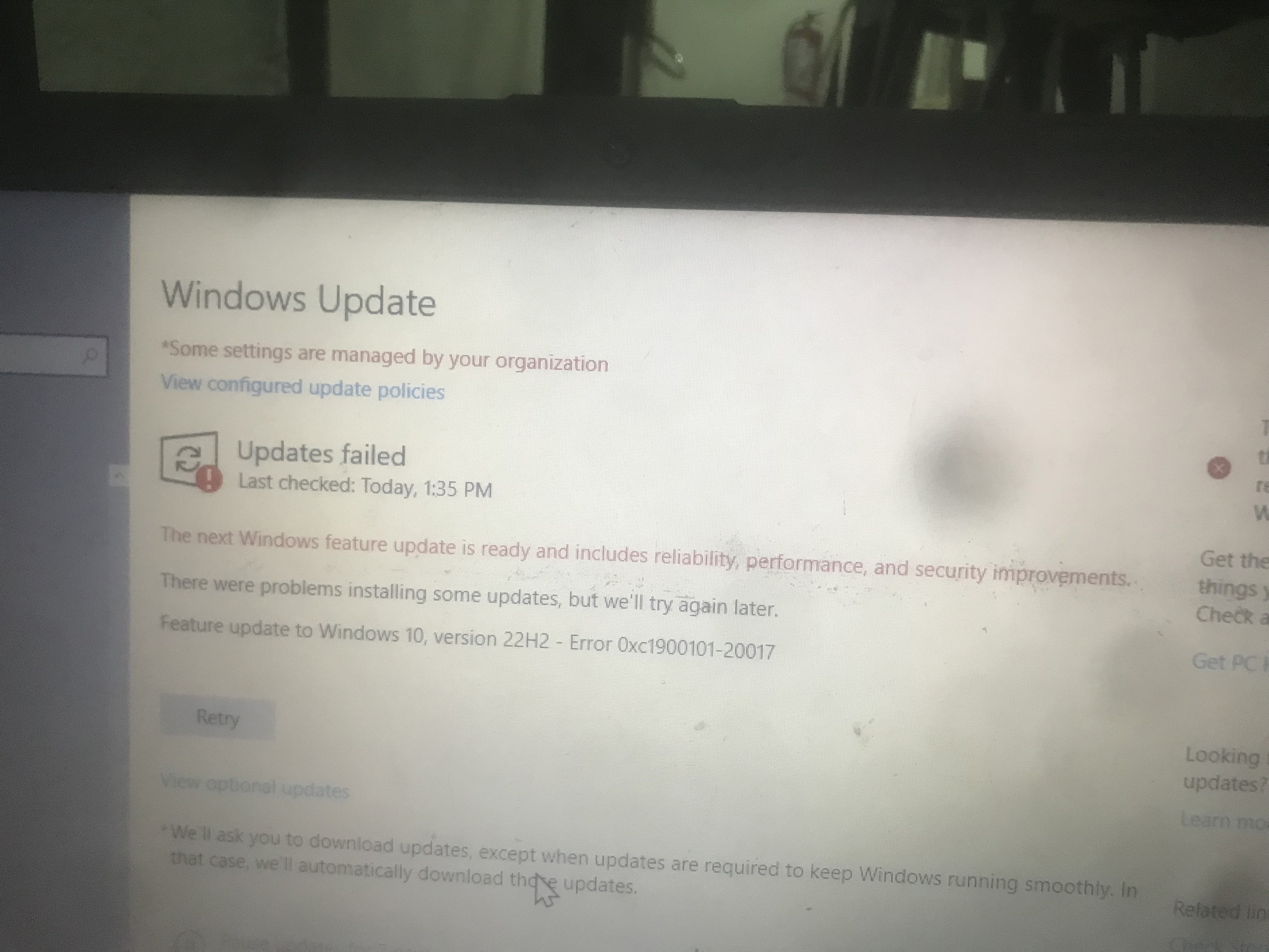 How to update my windows that keeps bringing error code - Microsoft Q&A