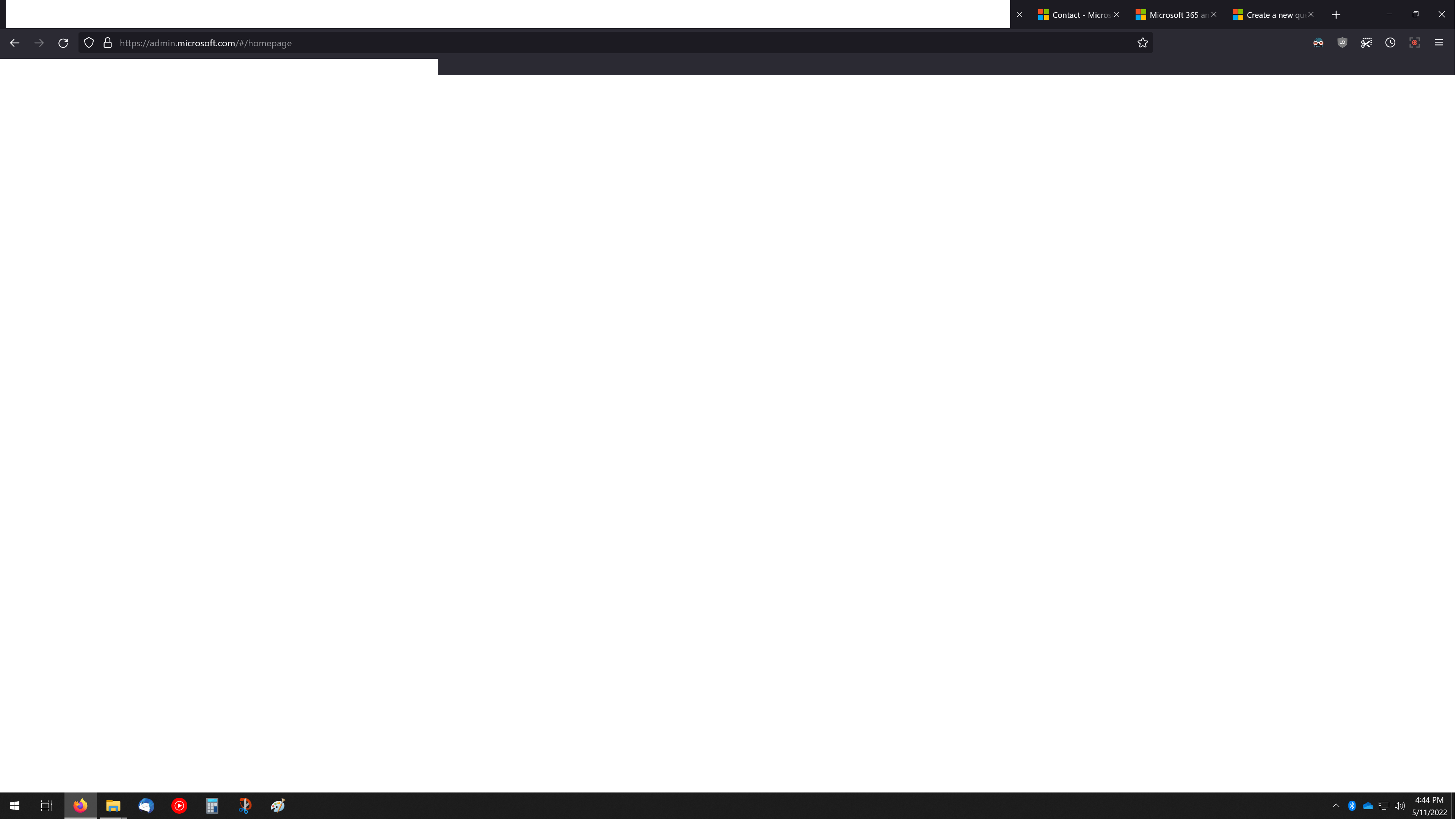 admin.microsoft.com Not loading, just displays a white page - Microsoft Q&A