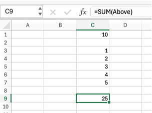 =SUM(ABOVE) not working in Excel - Microsoft Q&A