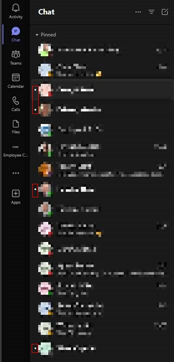 New Teams (Windows 10 Desktop & Web): Some pinned chats with no content ...