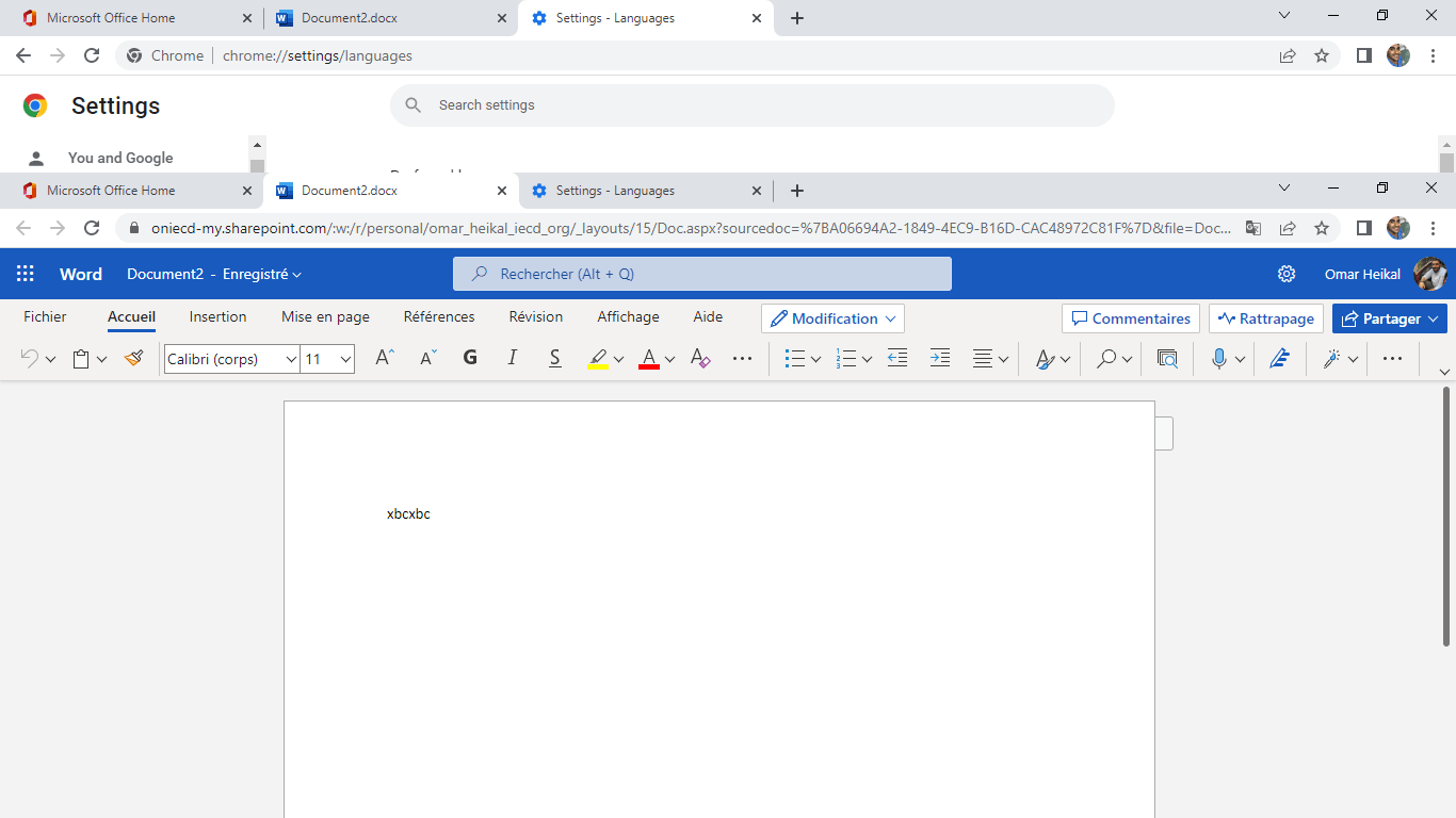 I can't change Microsoft word language from French to English when i ...
