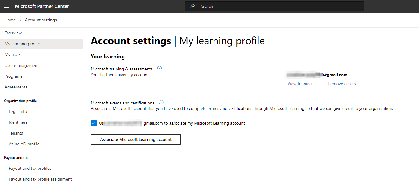 Need to connect my personal account that has AZ900 and MS900 to my work ...