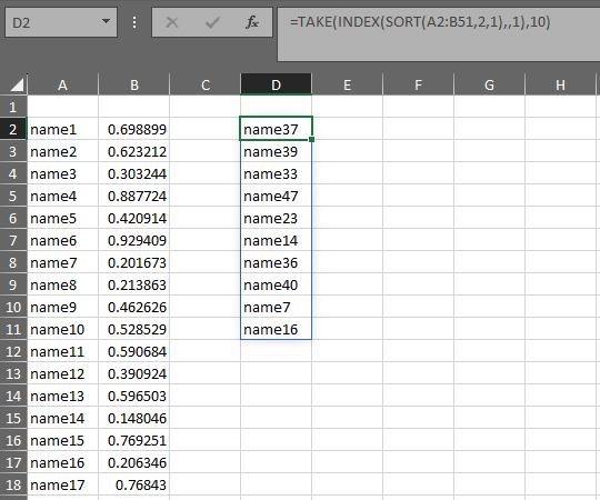 Randomly pick names in Excel - Microsoft Q&A